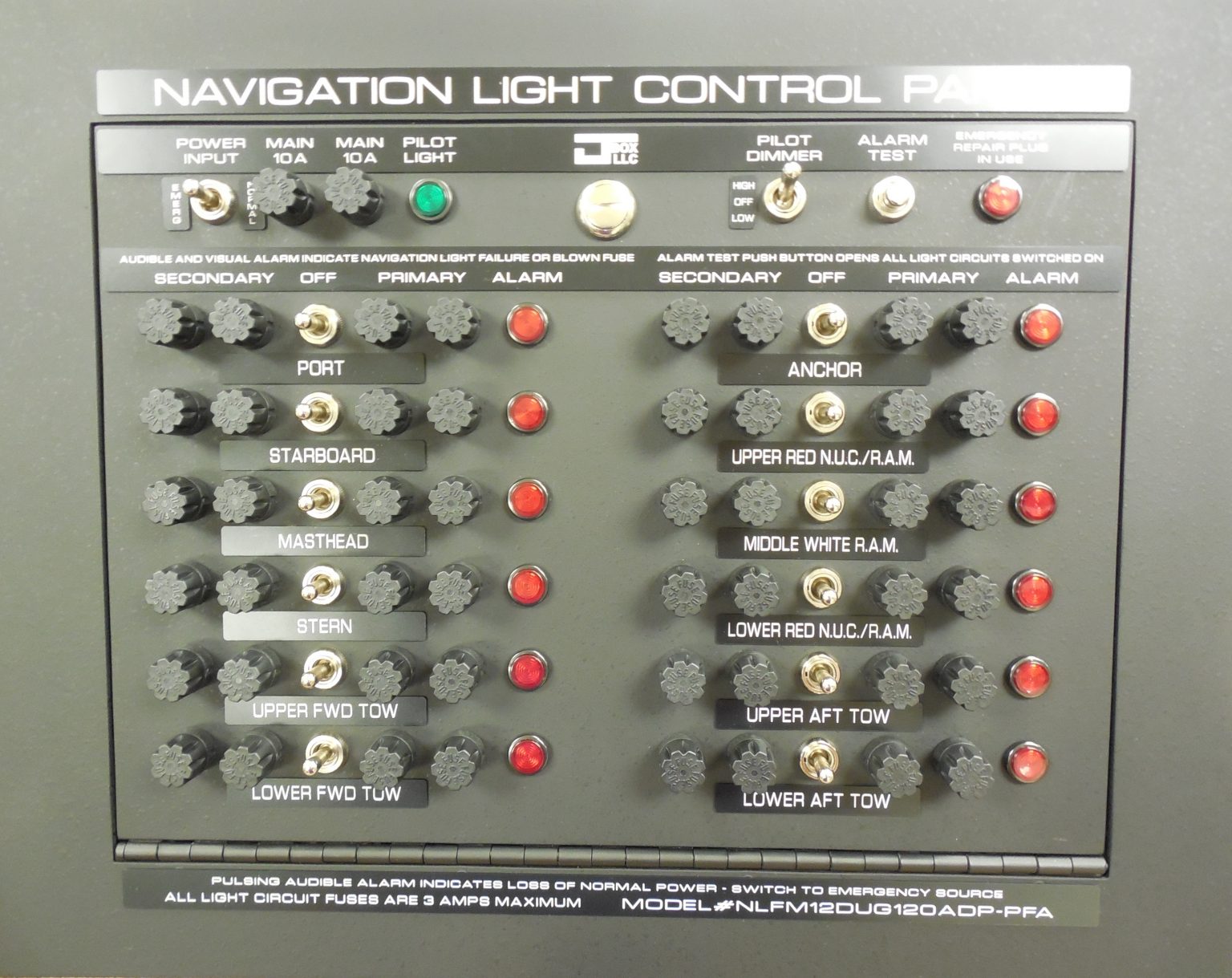 Navigation Light Control Panel - JBOX, LLC.