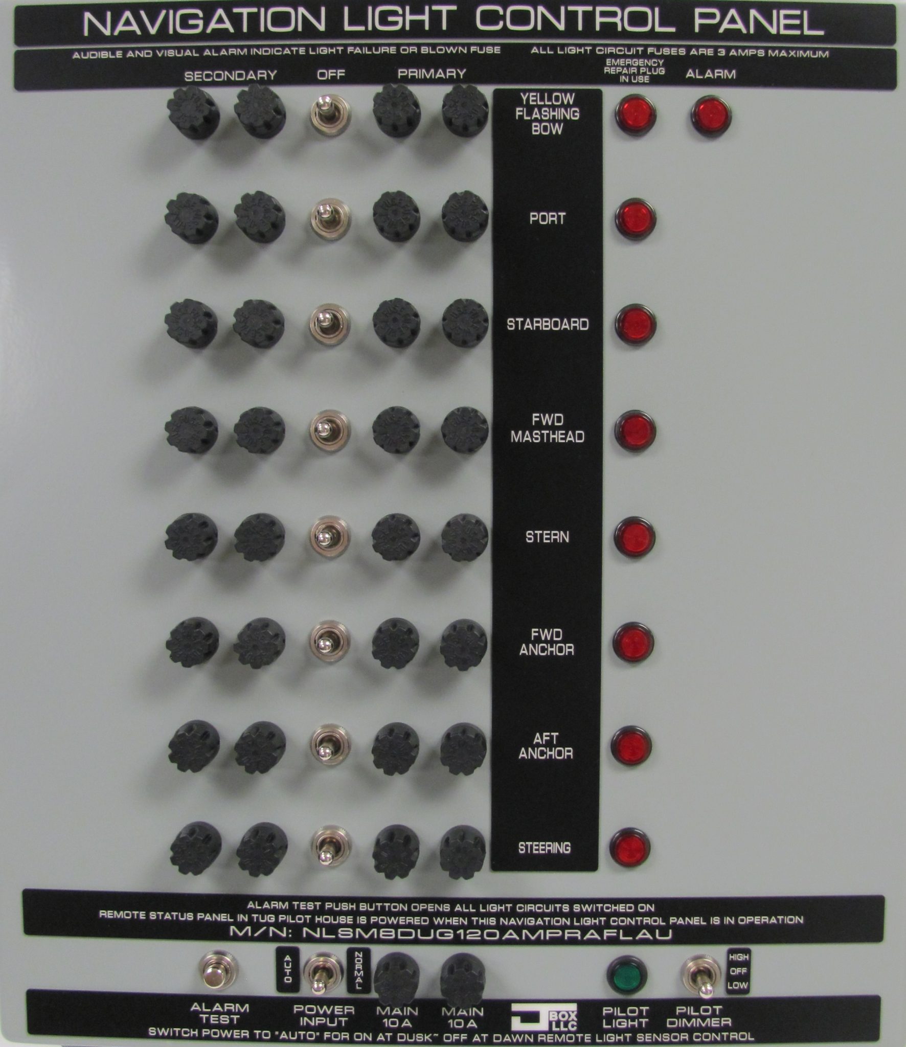 Navigation Light Control Panel - JBOX, LLC.