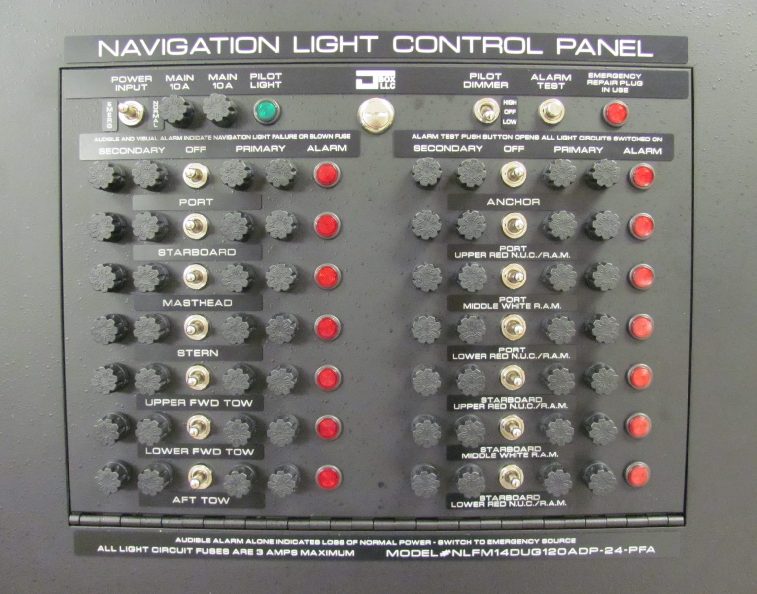 Navigation Light Control Panel - JBOX, LLC.